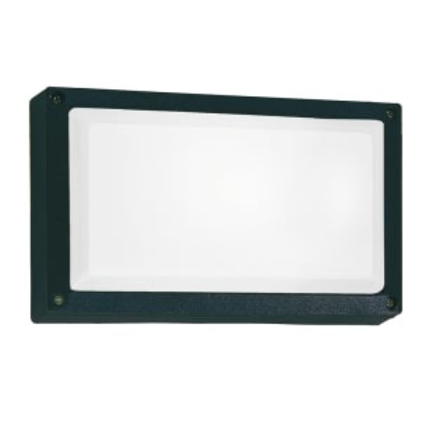BH075 RETANGULAR BULKHEAD E27 BLACK